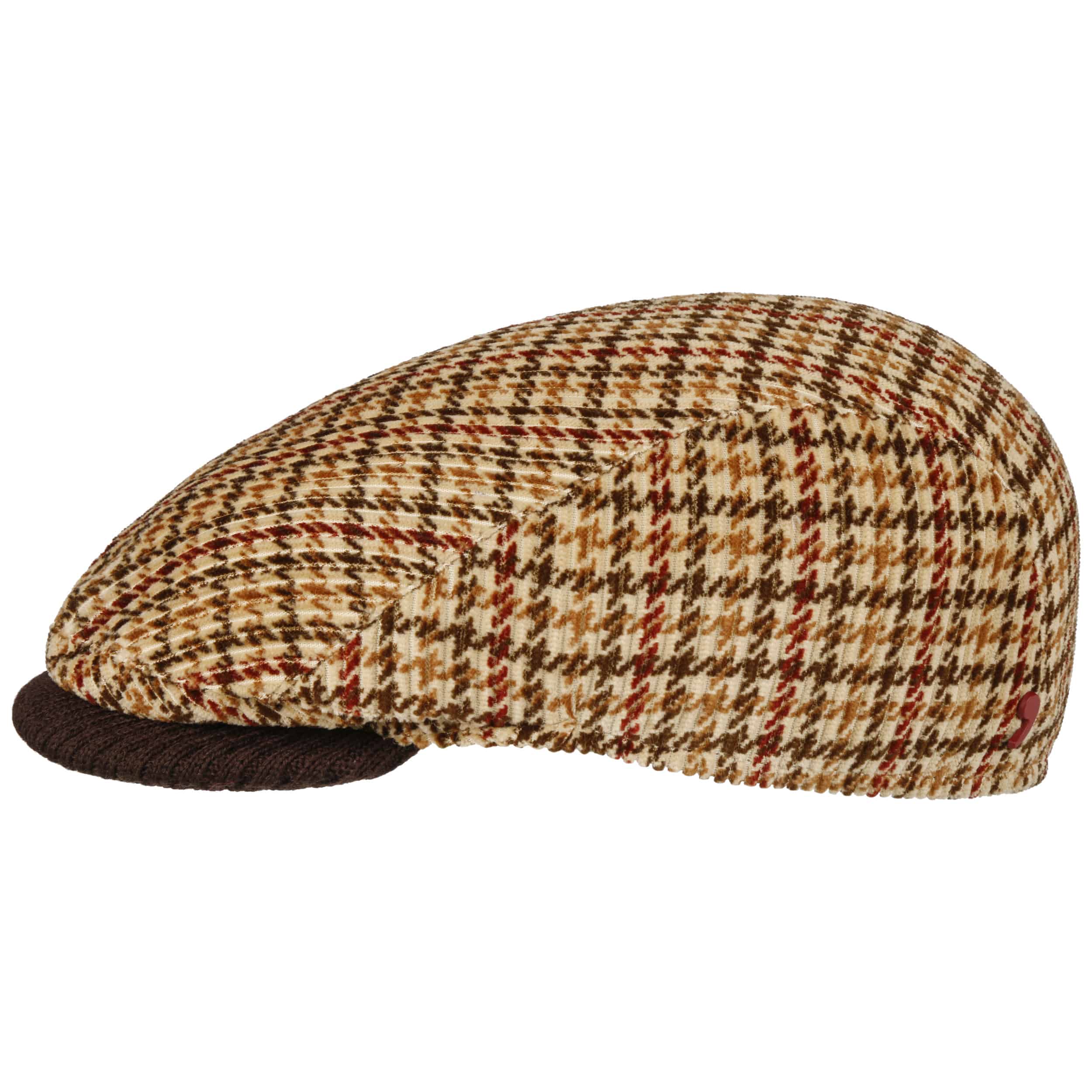 4 Panel Houndstooth Flat Cap by Alfonso D’Este - 699,00 kr