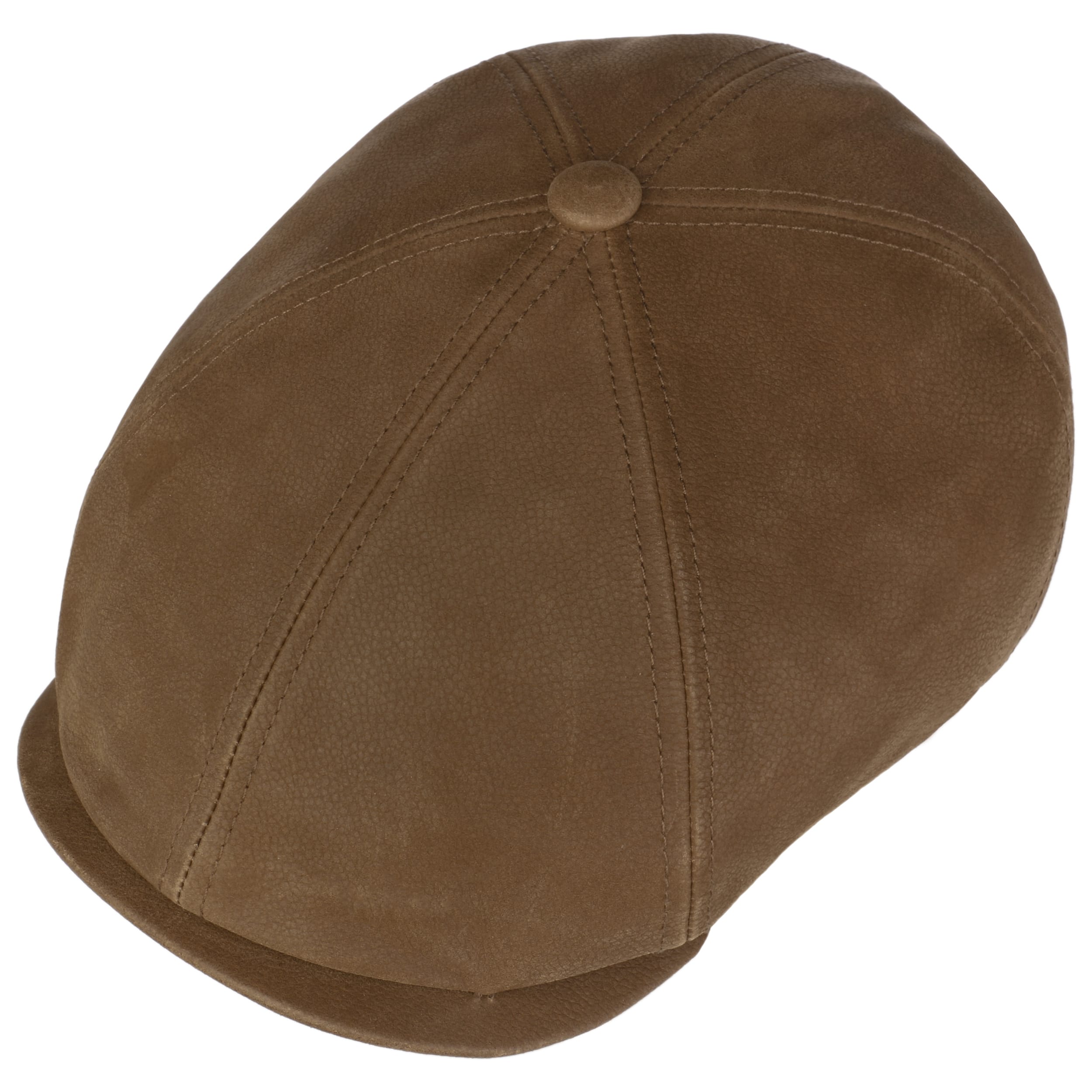 6 Panel Calf Leather Flat Cap by Stetson - 1889,00 kr