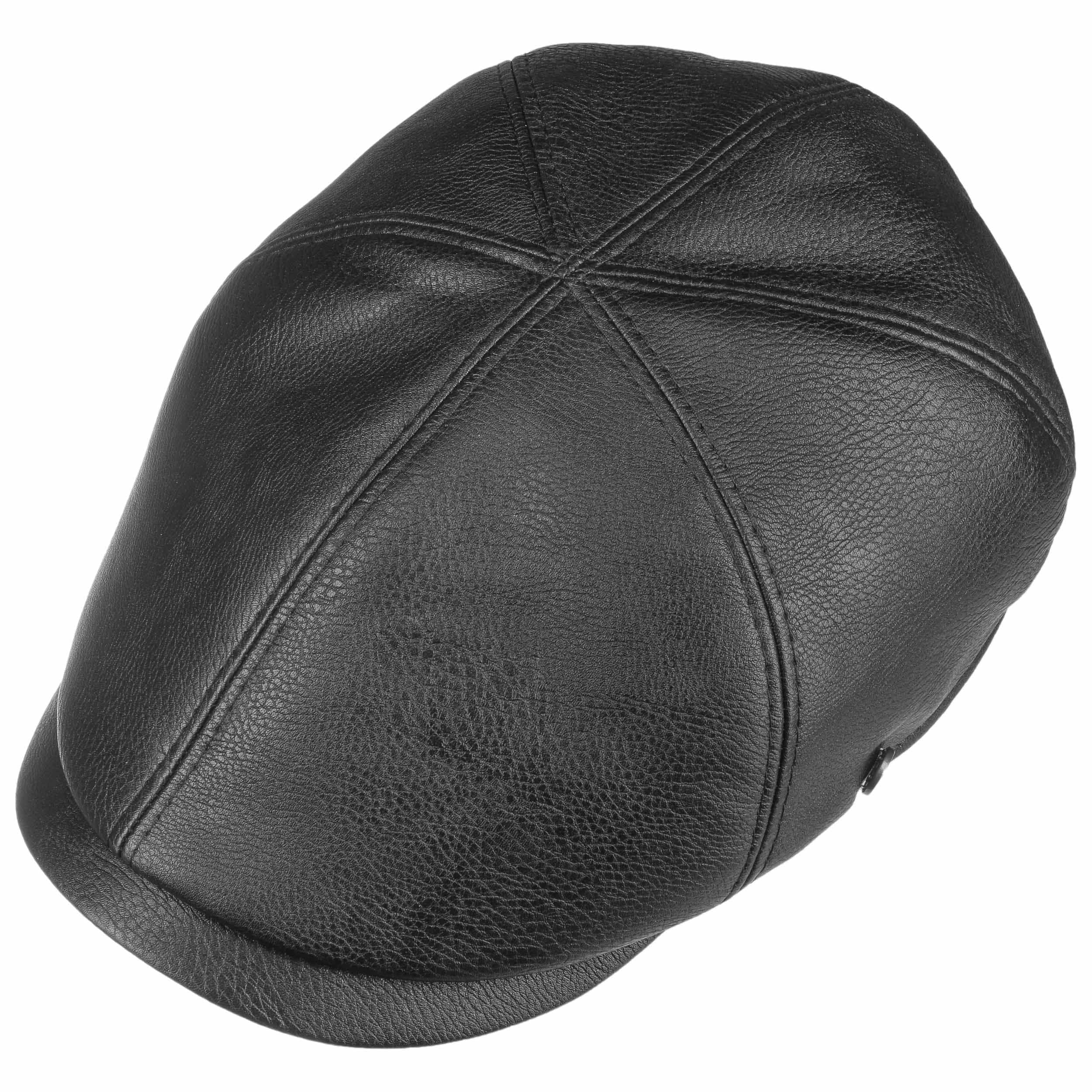 6 Panel Faux Leather Flat Cap by Lierys - 74,95