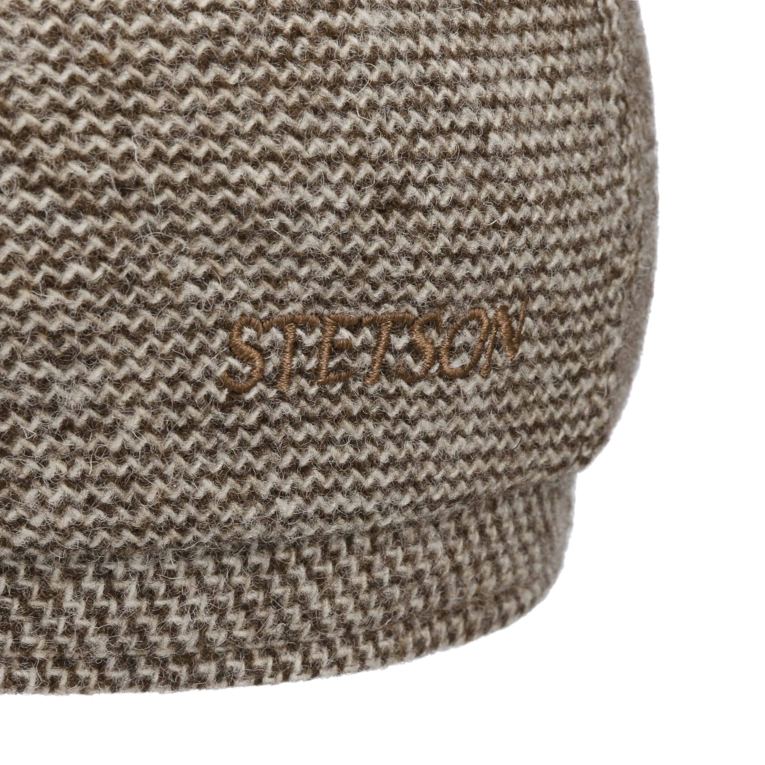 6 Panel Undyed Wool Flatcap by Stetson - 99,00