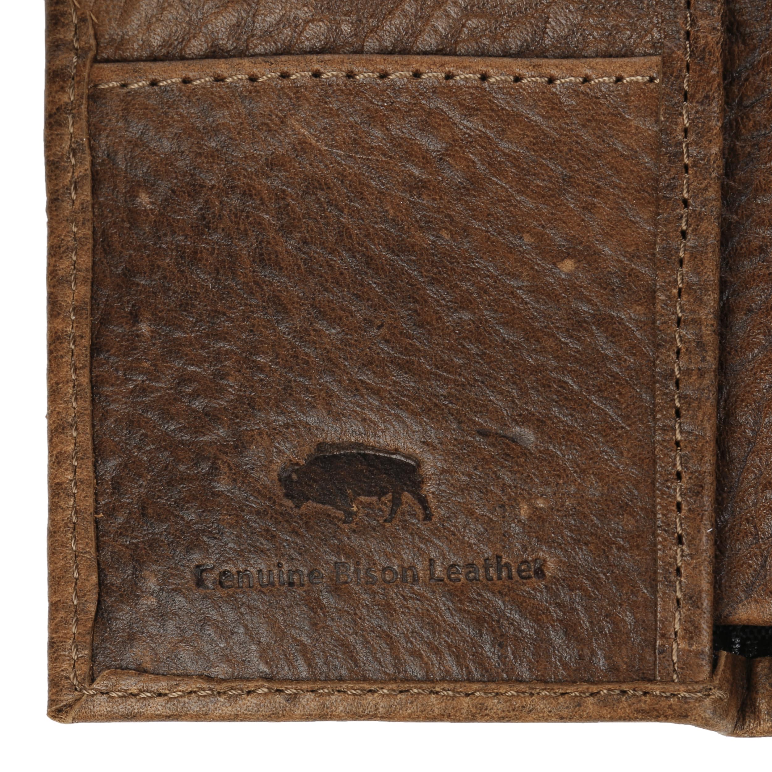American Bison Leather Tri-Fold Wallet by Stetson - 60,00