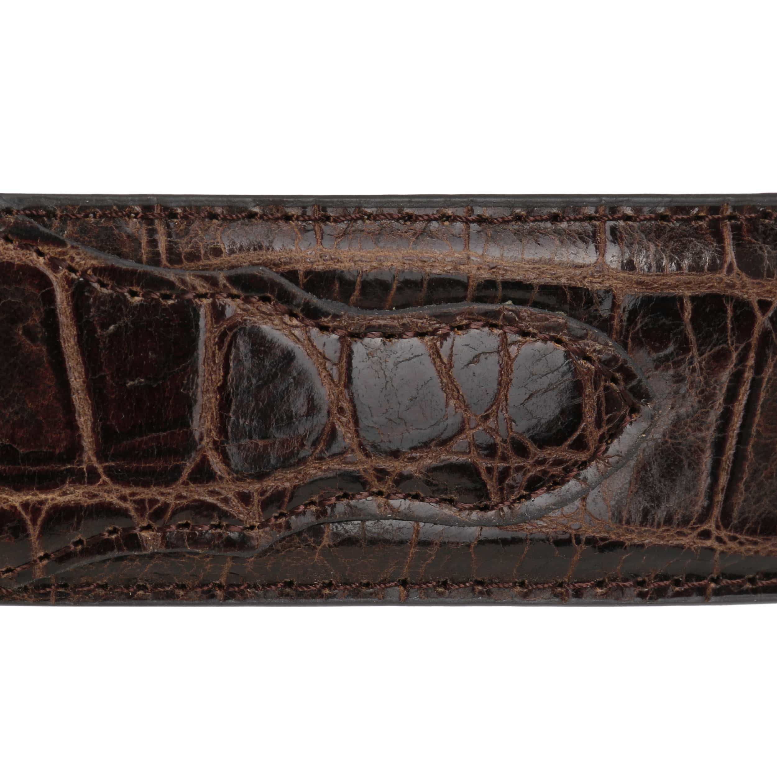 Caiman Embossed Leather Belt by Stetson - 120,00