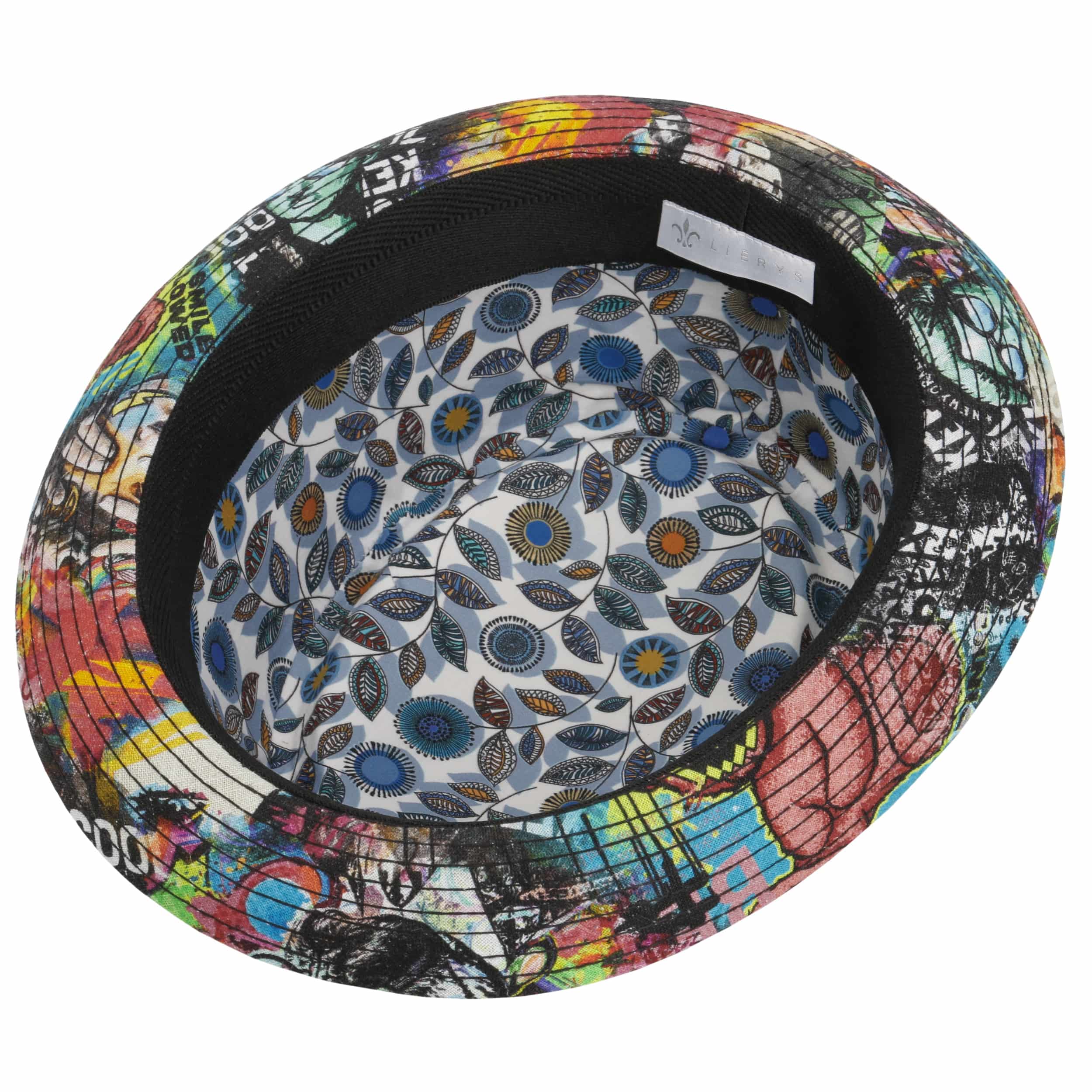 Fantasy Print Pork Pie Leinenhut by Lierys - 89,95