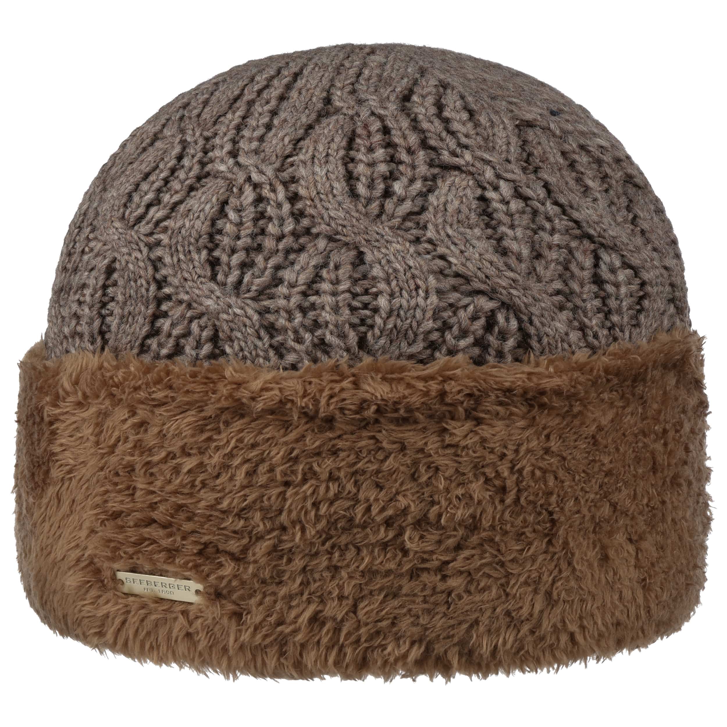Faux Fur Cuff Strickmütze by Seeberger - 39,95