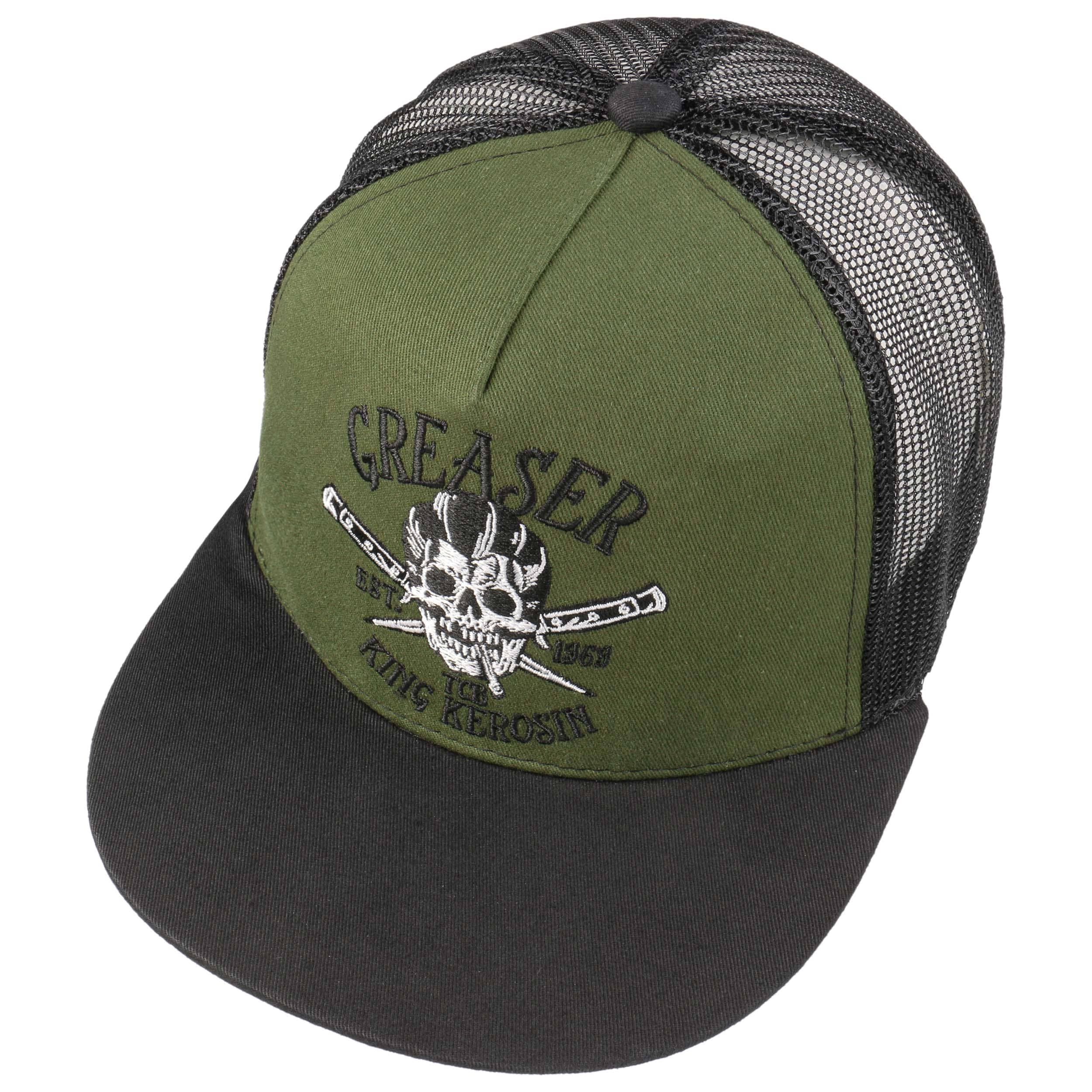 Greaser Flat Trucker Cap by King Kerosin - CHF 38.95