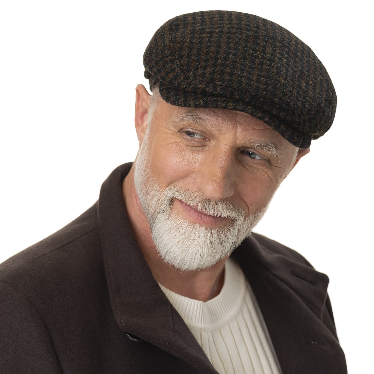 Harris Tweed Houndstooth Driver Flatcap by Stetson - 179,00