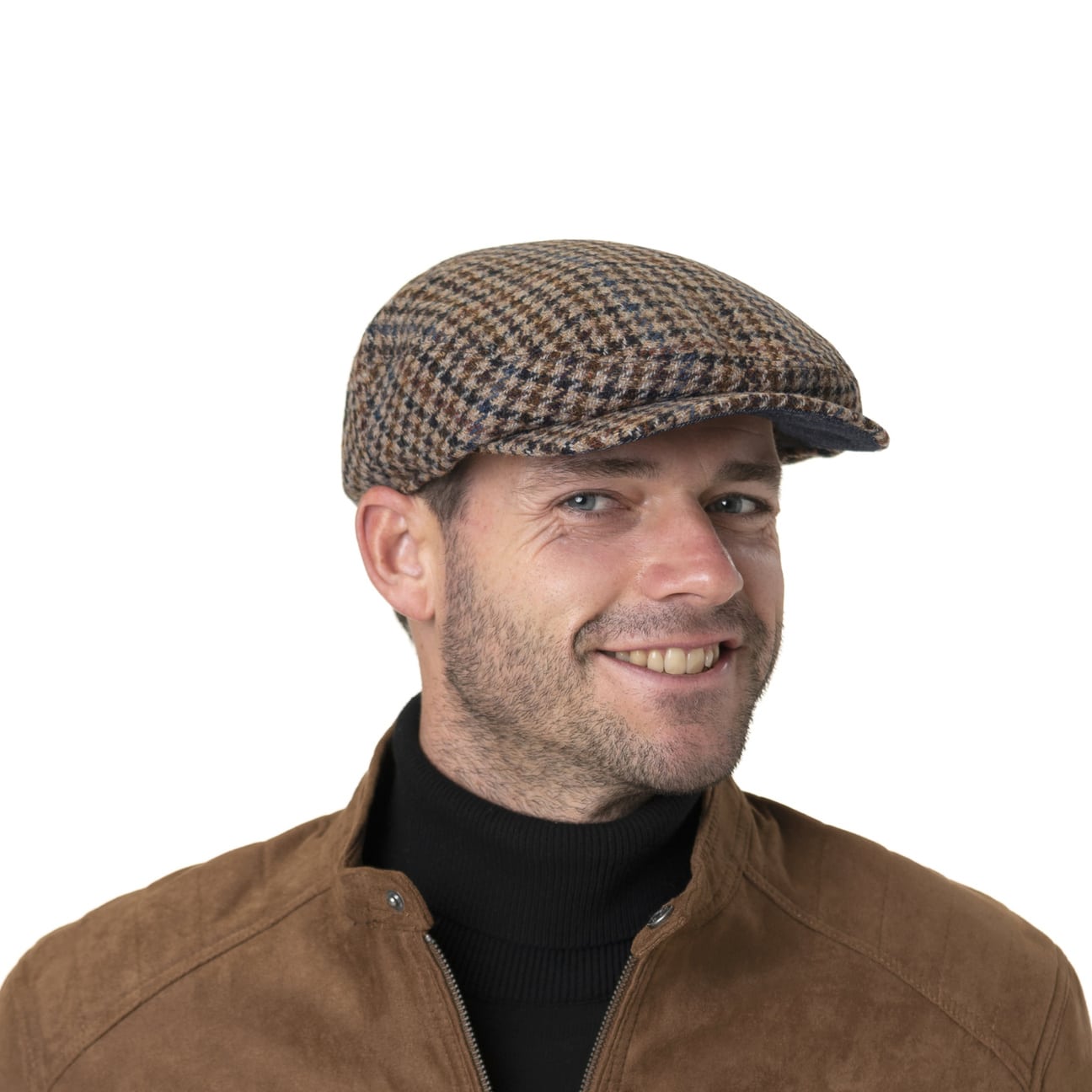 Harris Tweed Long Peak Flat Cap by Stetson - 1219,00 kr