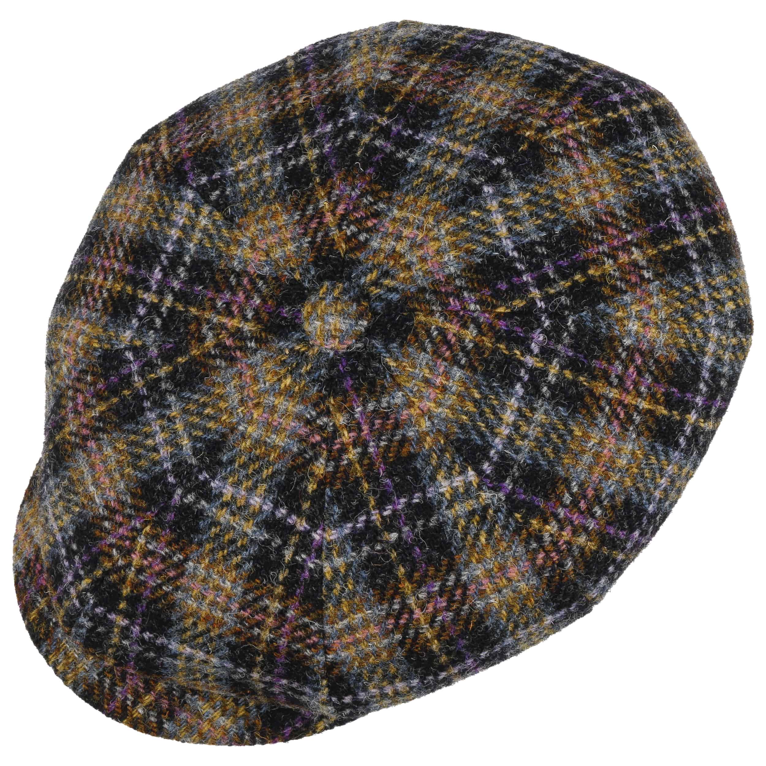 Hatteras Check Harris Tweed Flatcap by Stetson - 139,00