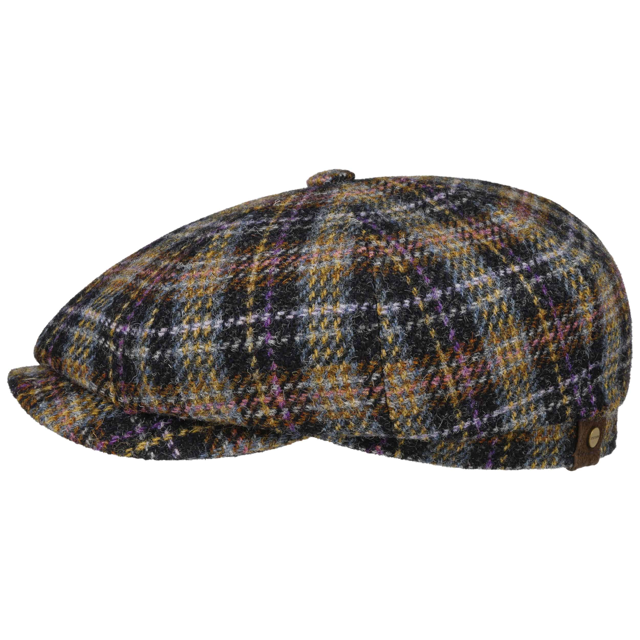 Hatteras Check Harris Tweed Flatcap by Stetson - 139,00