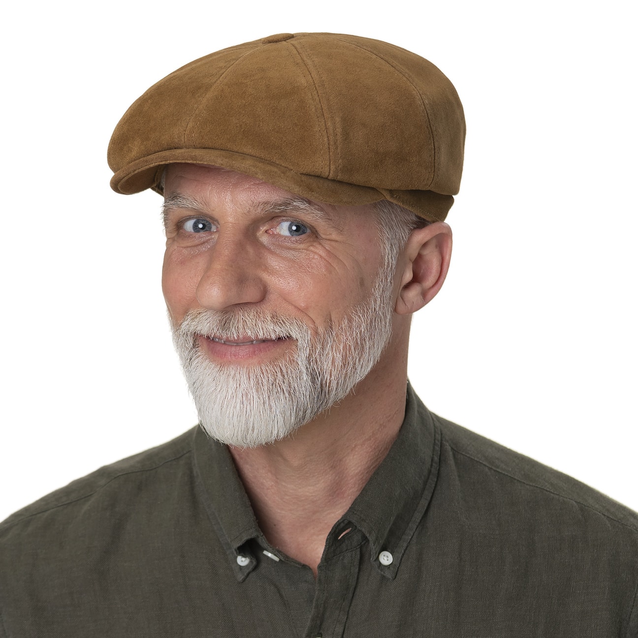 Hatteras New Calf Split Flatcap by Stetson - 89,00