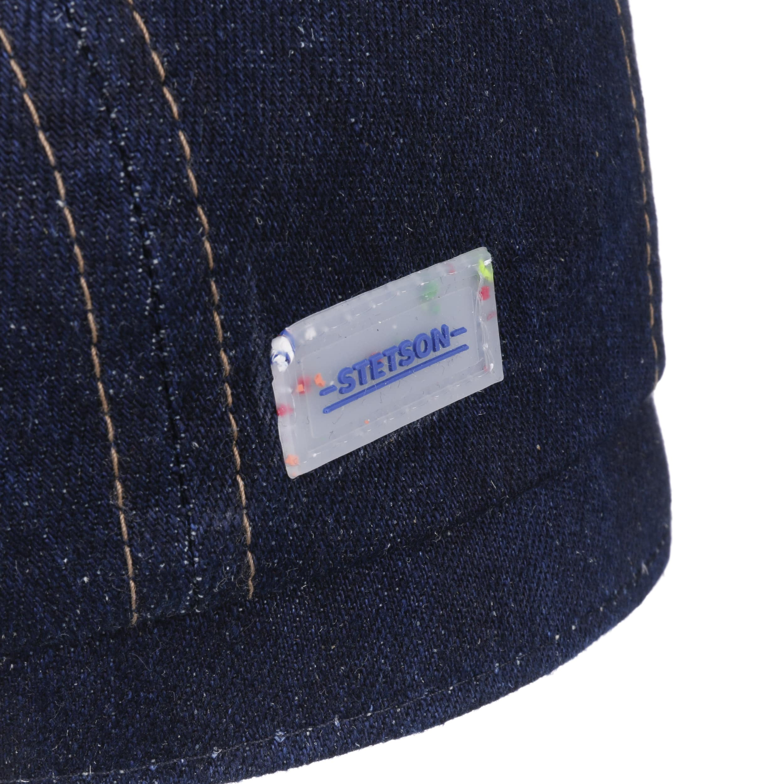 Hatteras Sustainable Denim Flat Cap by Stetson - 539,00 kr