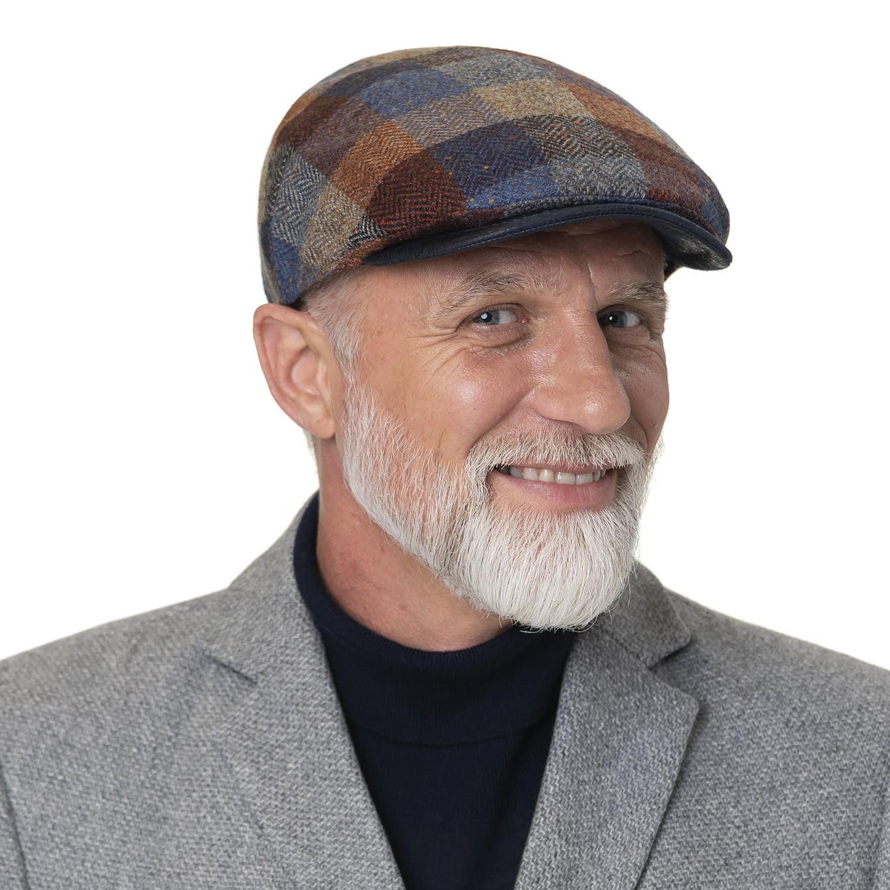 Herringbone Colour Check Flatcap by Lierys - 49,95