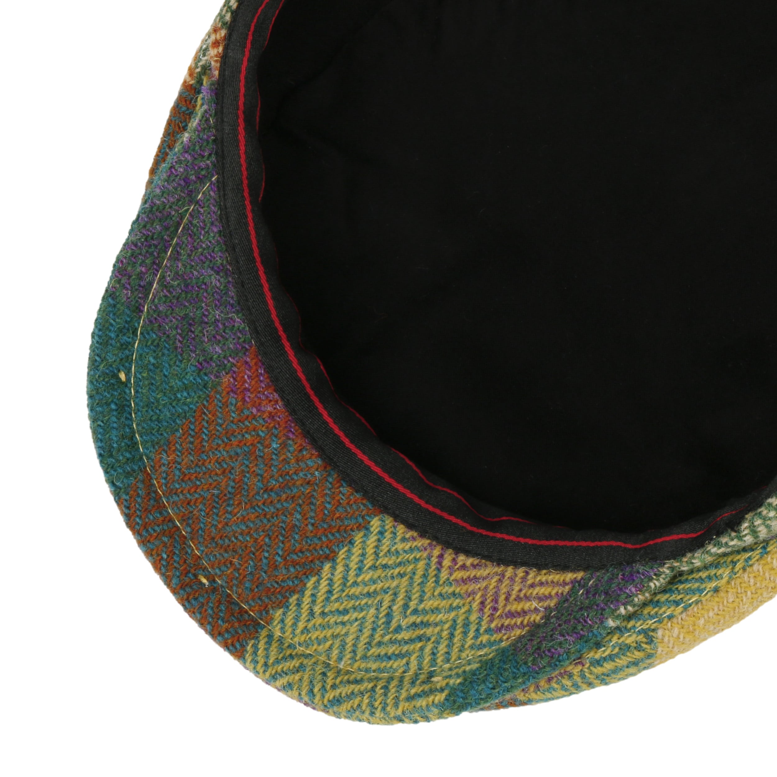 Herringbone Harris Tweed Colour Check Flatcap - 99,00