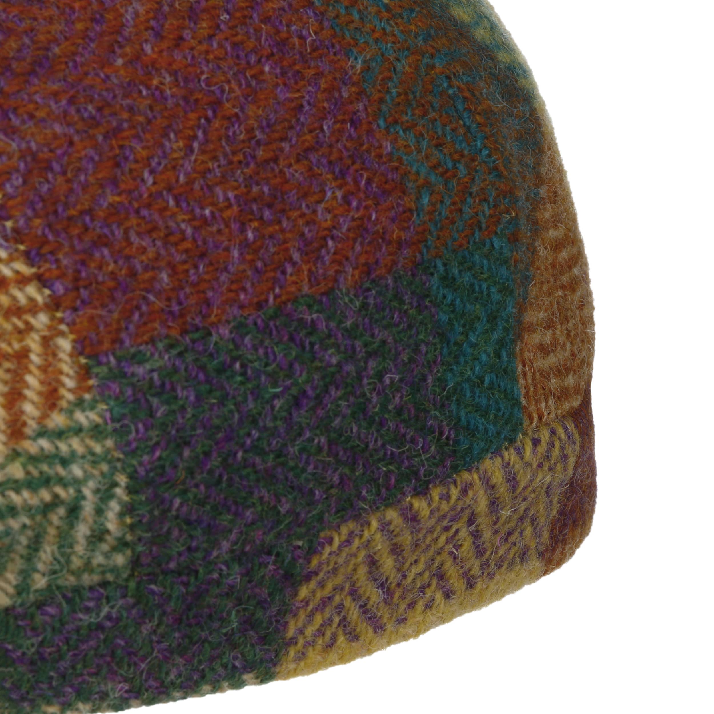 Herringbone Harris Tweed Colour Check Flatcap - 99,00