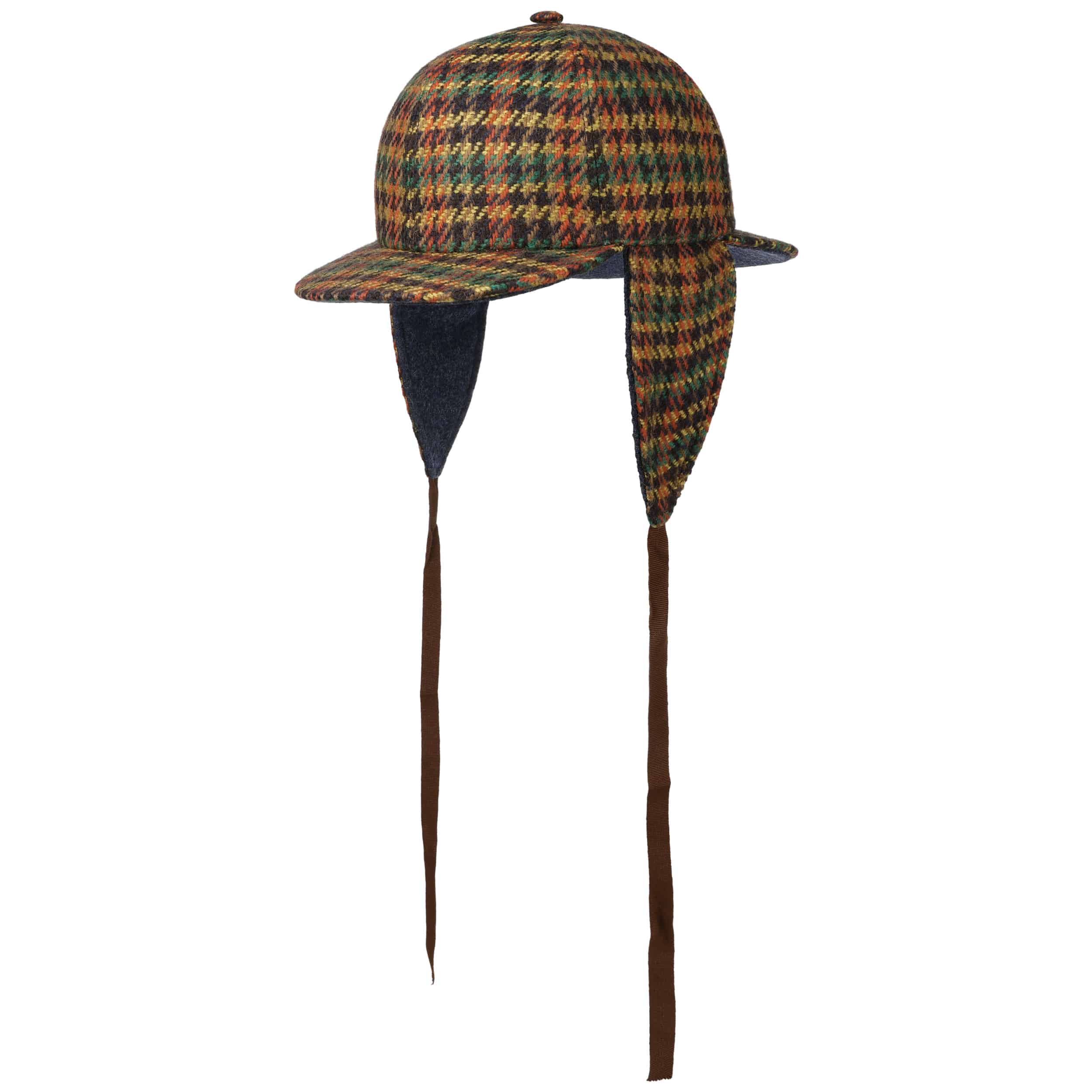 Houndstooth Deerstalker Cap by Alfonso D'Este - 129,00