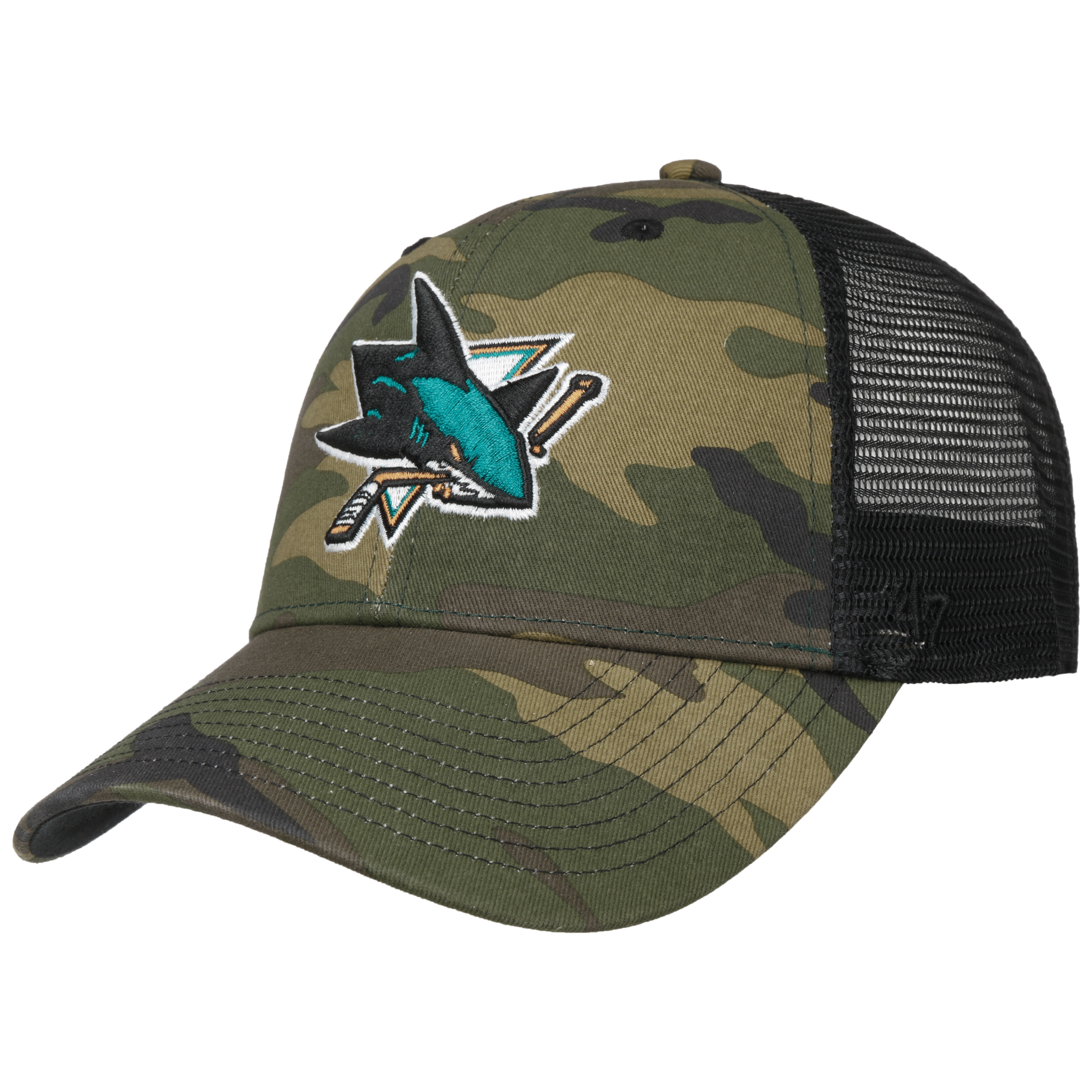 NHL San Jose Sharks Camo Branson Cap by 47 Brand - 17,95
