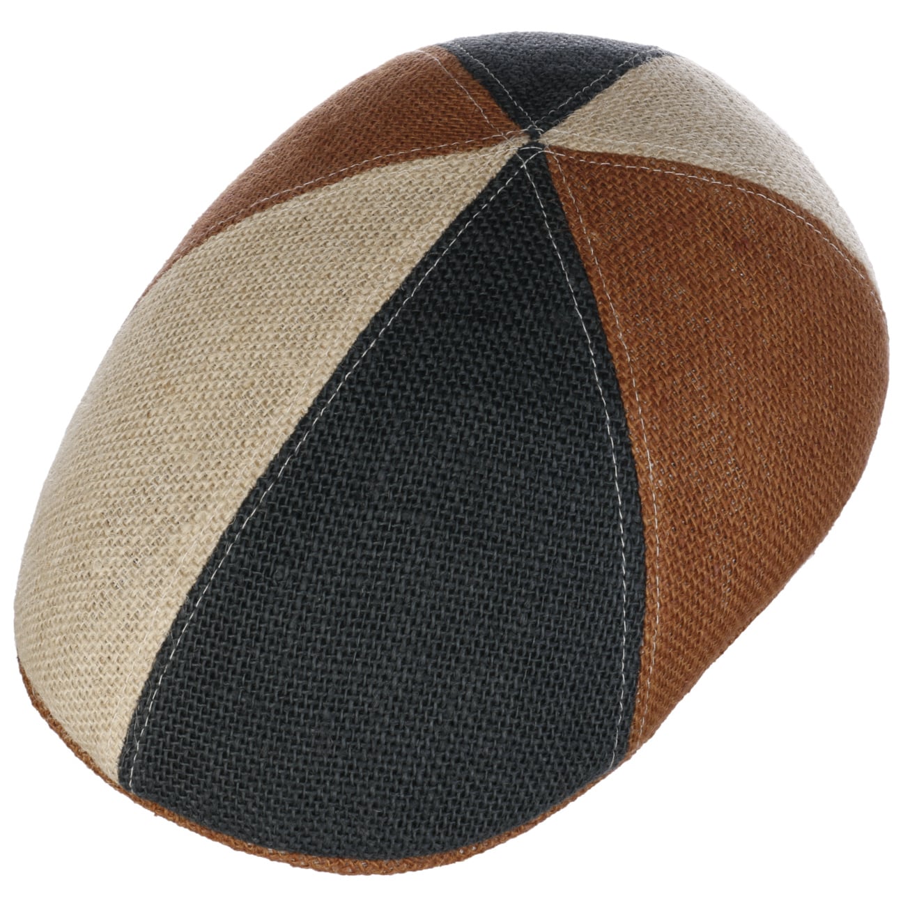 Patchwork Jute Flat Cap by McBURN - 919,00 kr