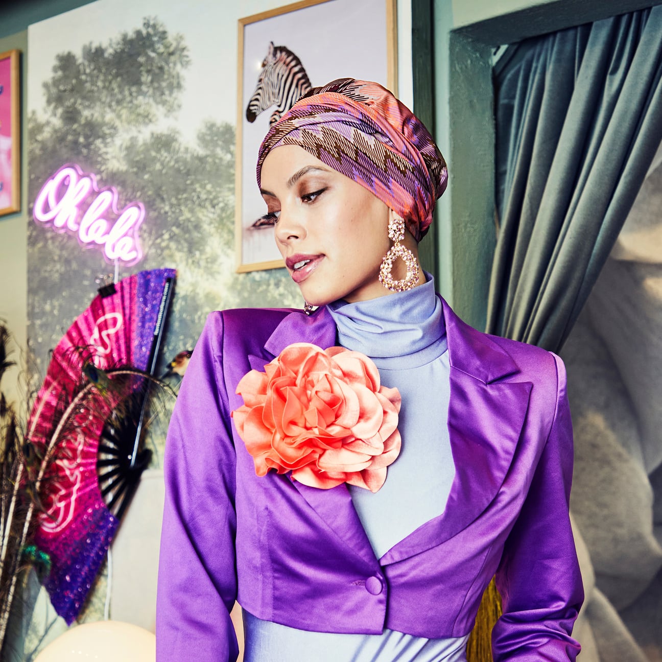 Sapphire Boho Vibes Turban by Christine Headwear - 55,95