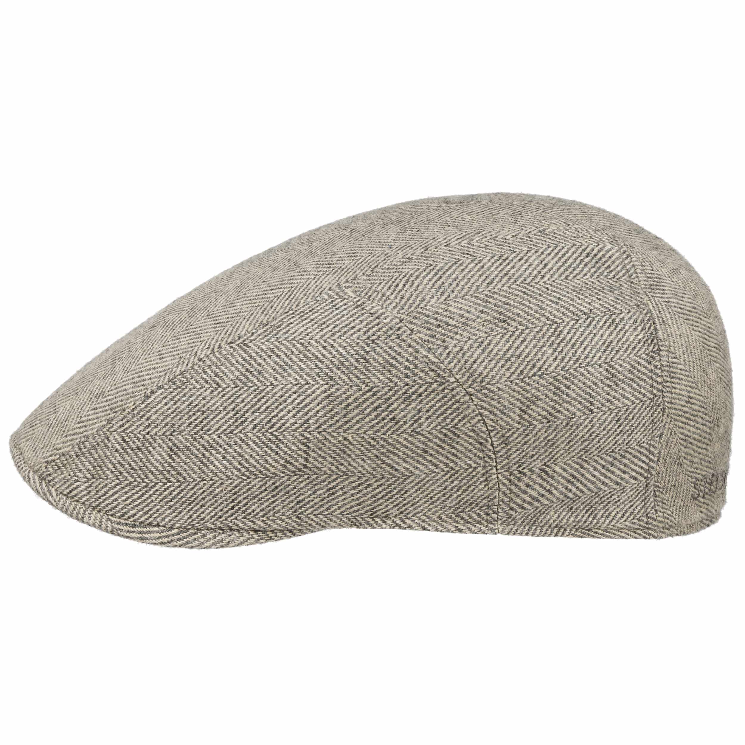 Sustainable Herringbone Flat Cap by Stetson - 889,00 kr