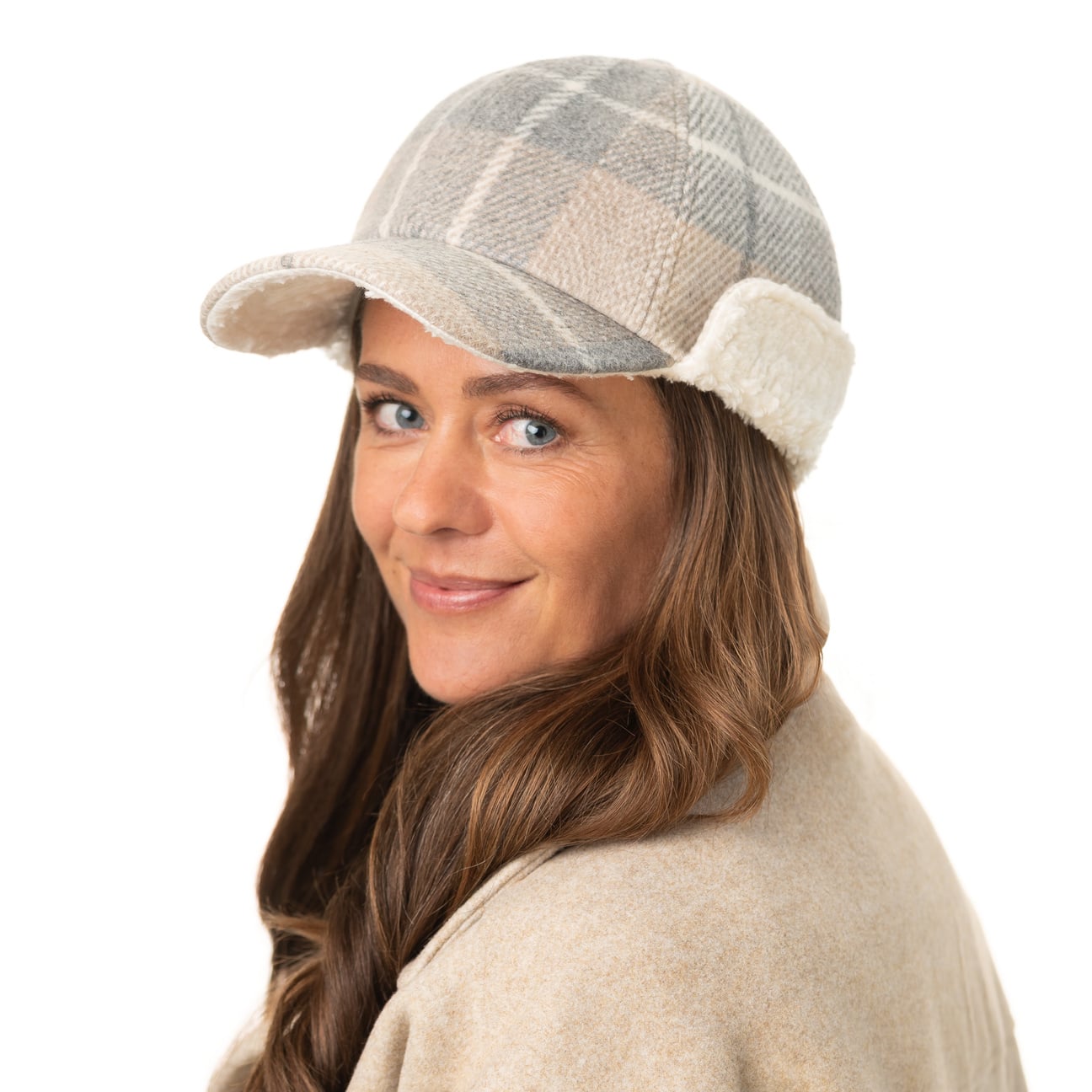 Taja Check cap med Øreklaffer by Mayser - 1559,00 kr