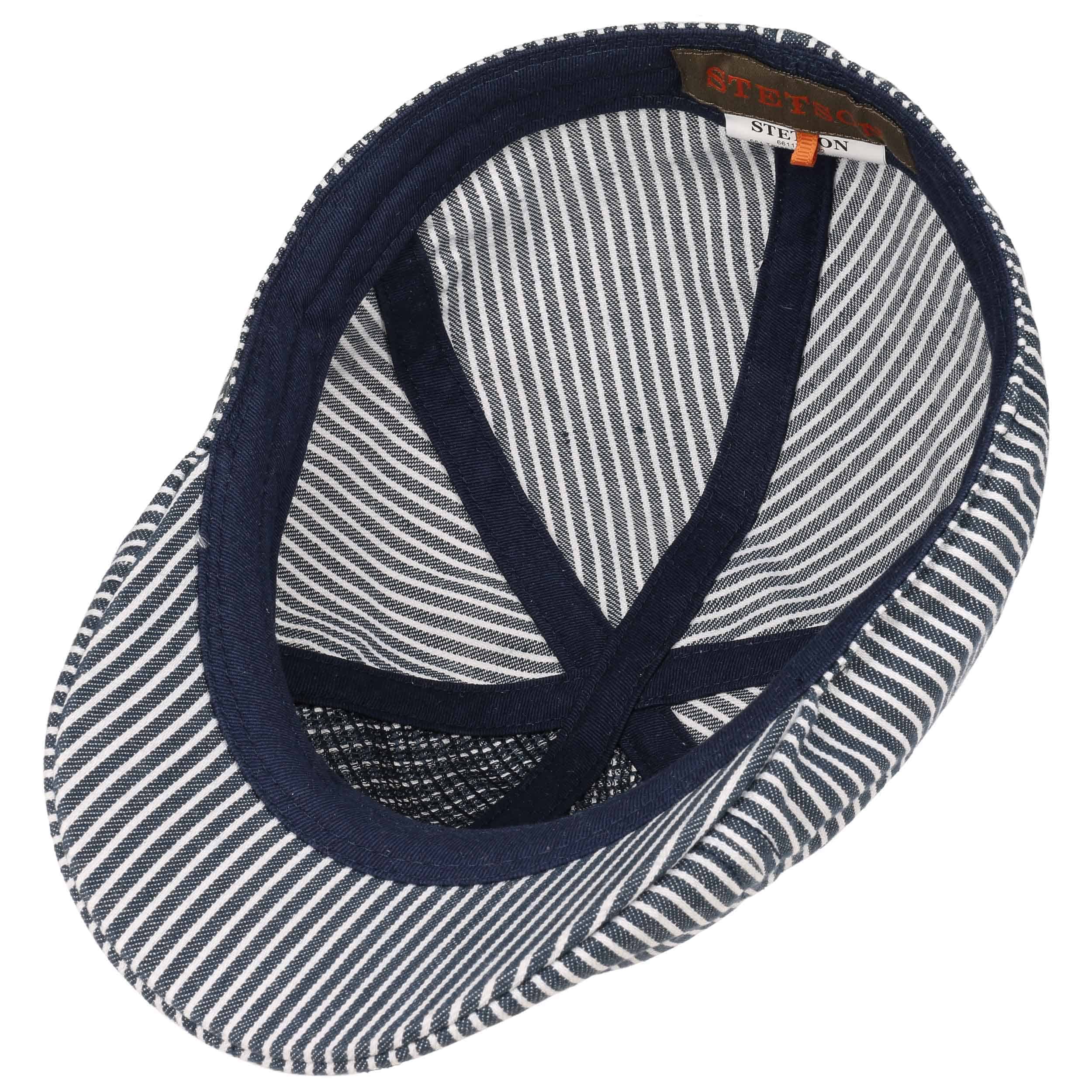 Texas Hickory Stripe Flat Cap by Stetson - 39,00