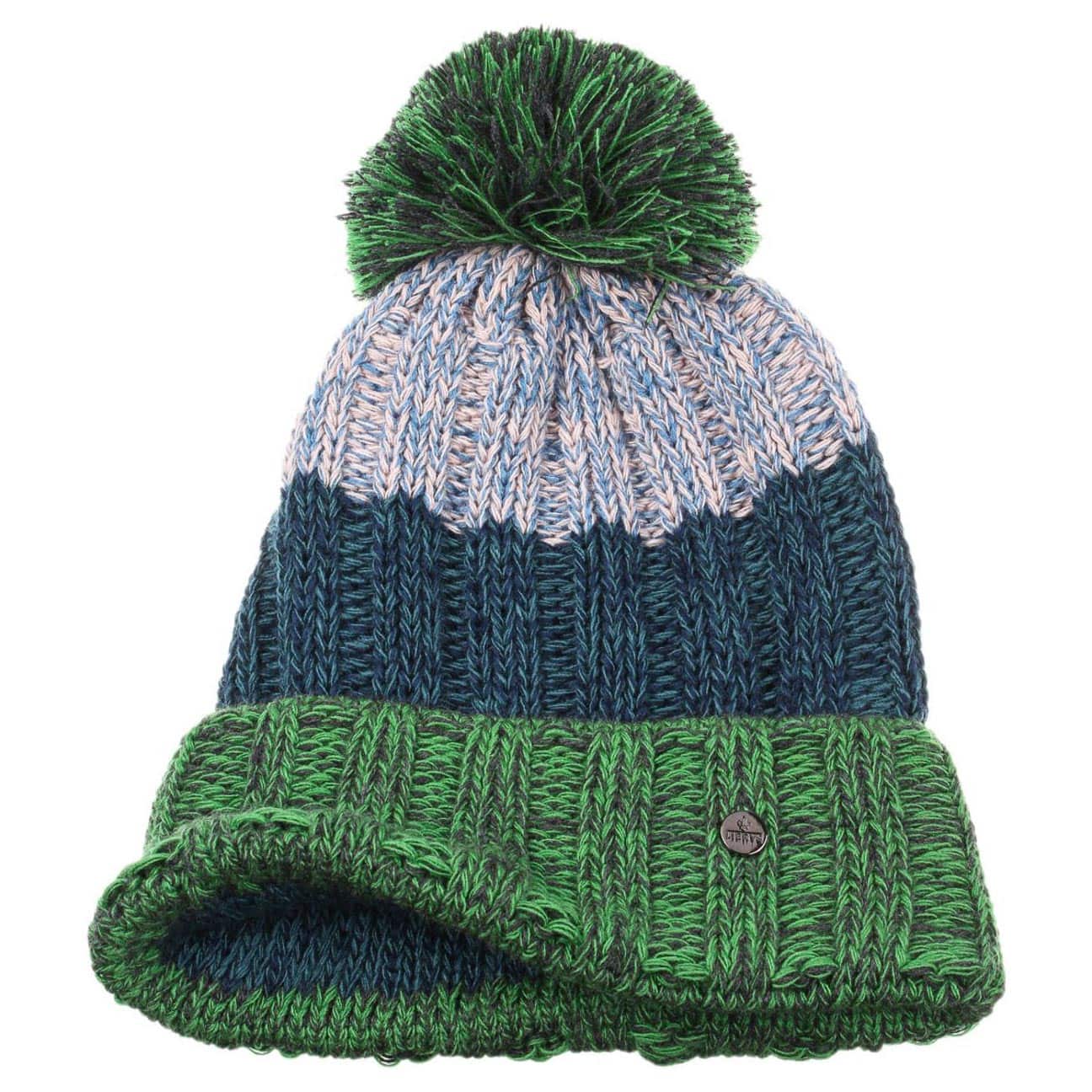 Tricolor Bommel Umschlagmütze by Lierys - 29,95
