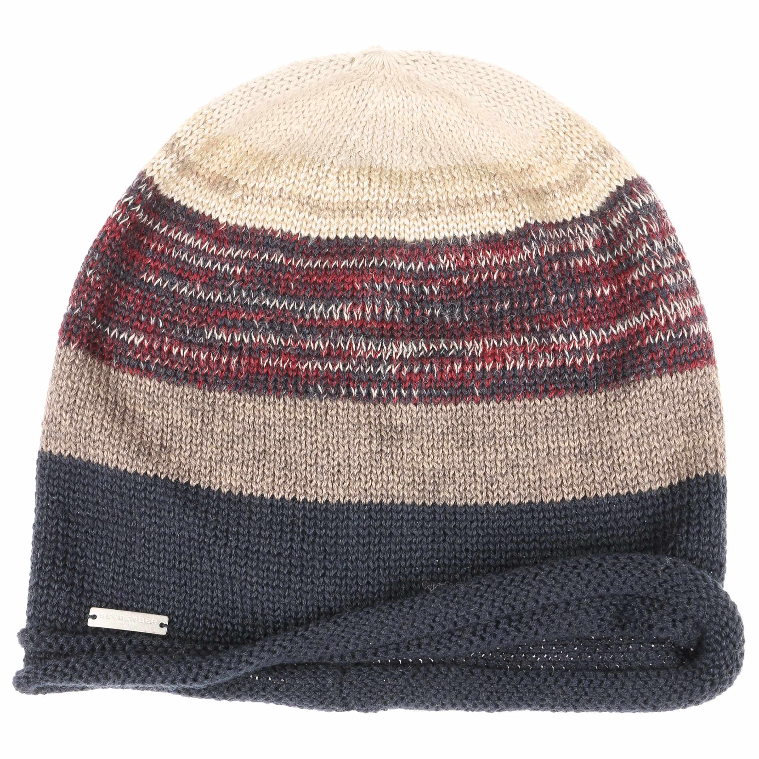 Tricolour Long Beanie by Seeberger - 25,95