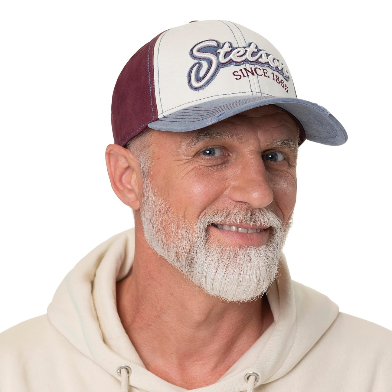 Tricolour Vintage Distressed Cap by Stetson - 49,00