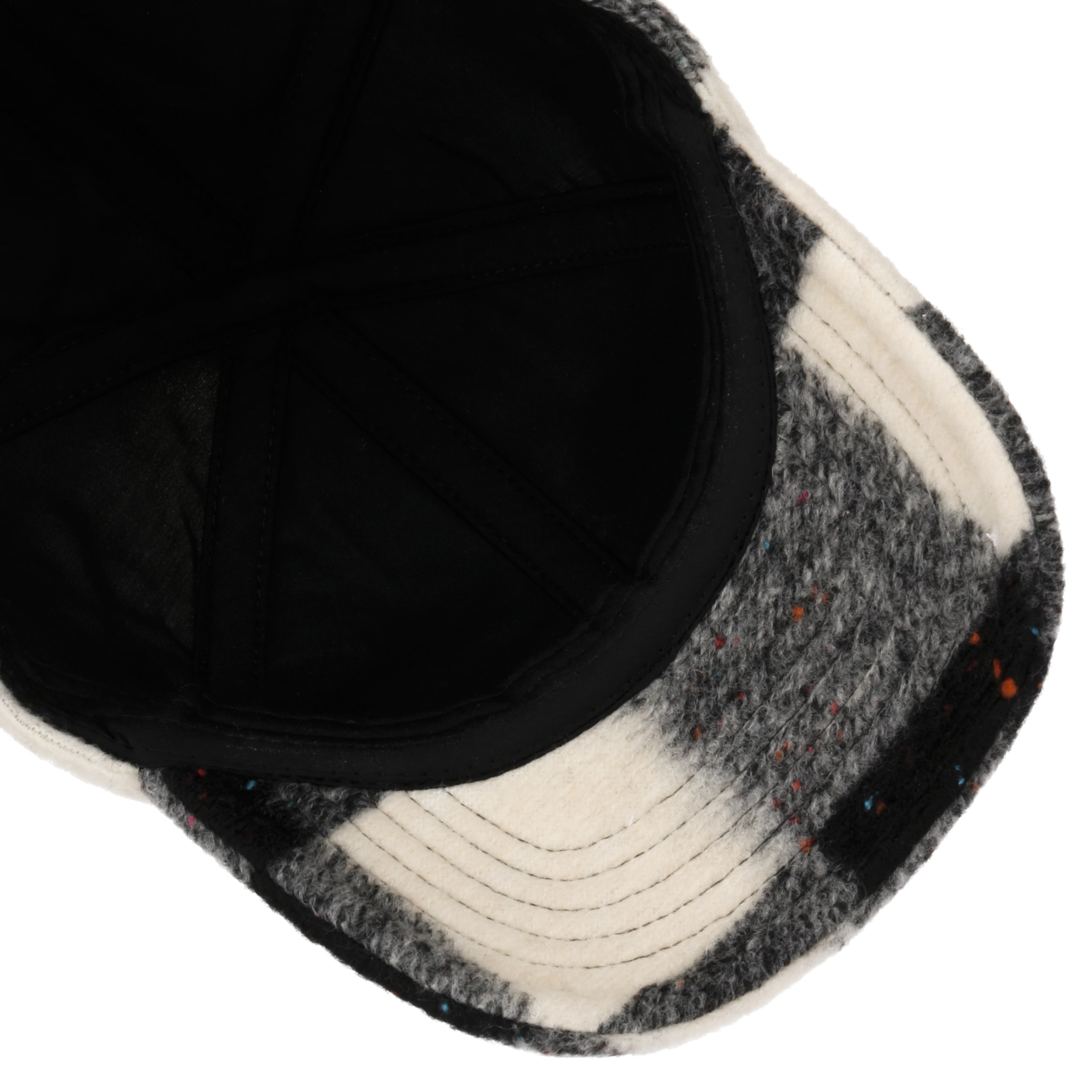 Tricolour Wool Check Cap by Seeberger - 35,95