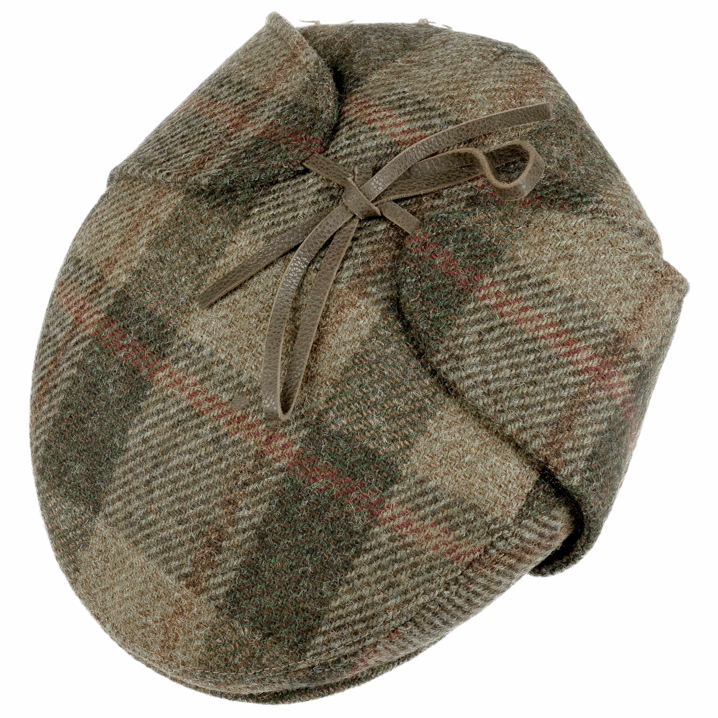 Virgin Wool Check Ear Flaps Cap by Stetson - 139,00