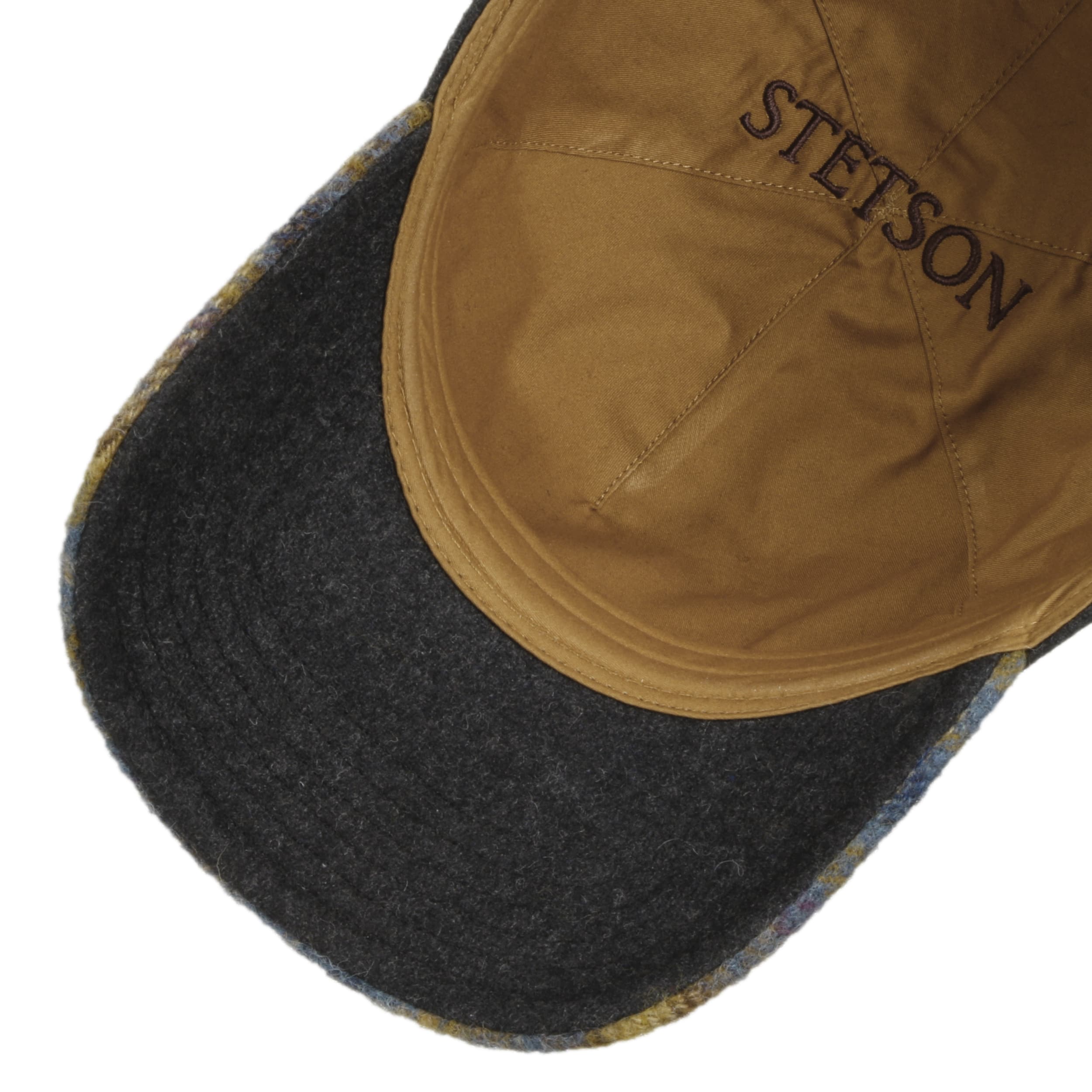 Wool Check Trucker Cap by Stetson - 69,00