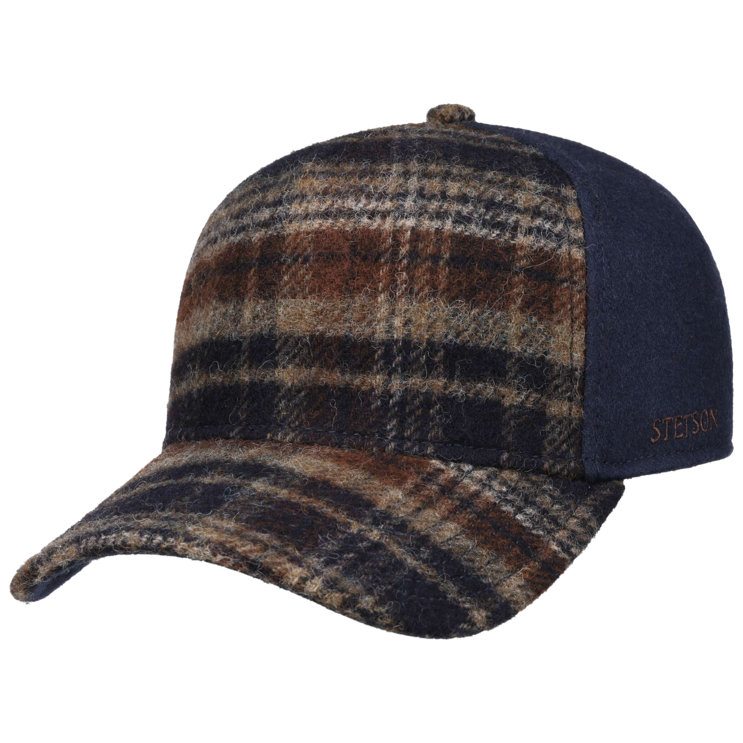 Wool Check Trucker Cap by Stetson - 69,00