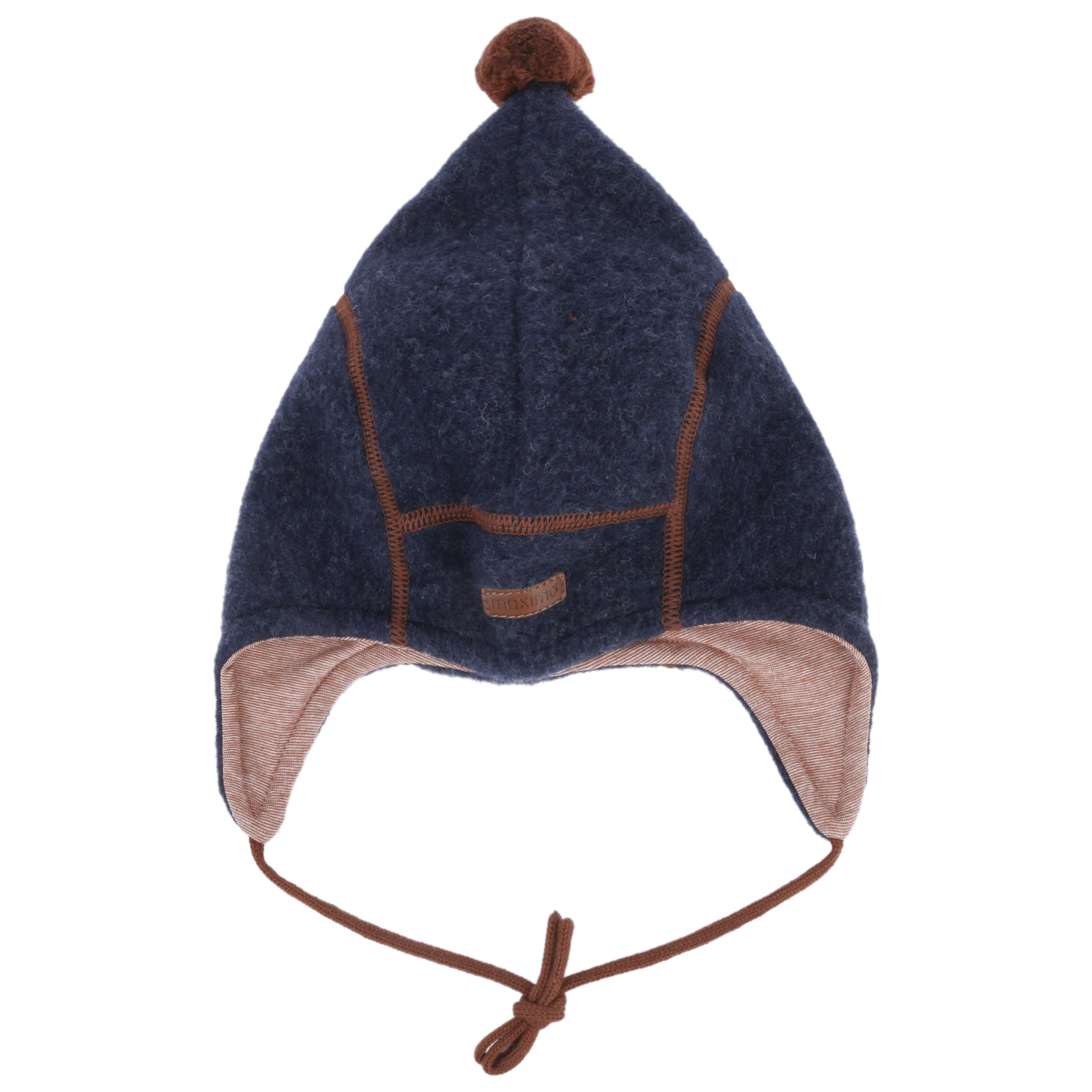 Wool-Fleece GOTS Kindermütze mit Bommel by maximo - 29,99