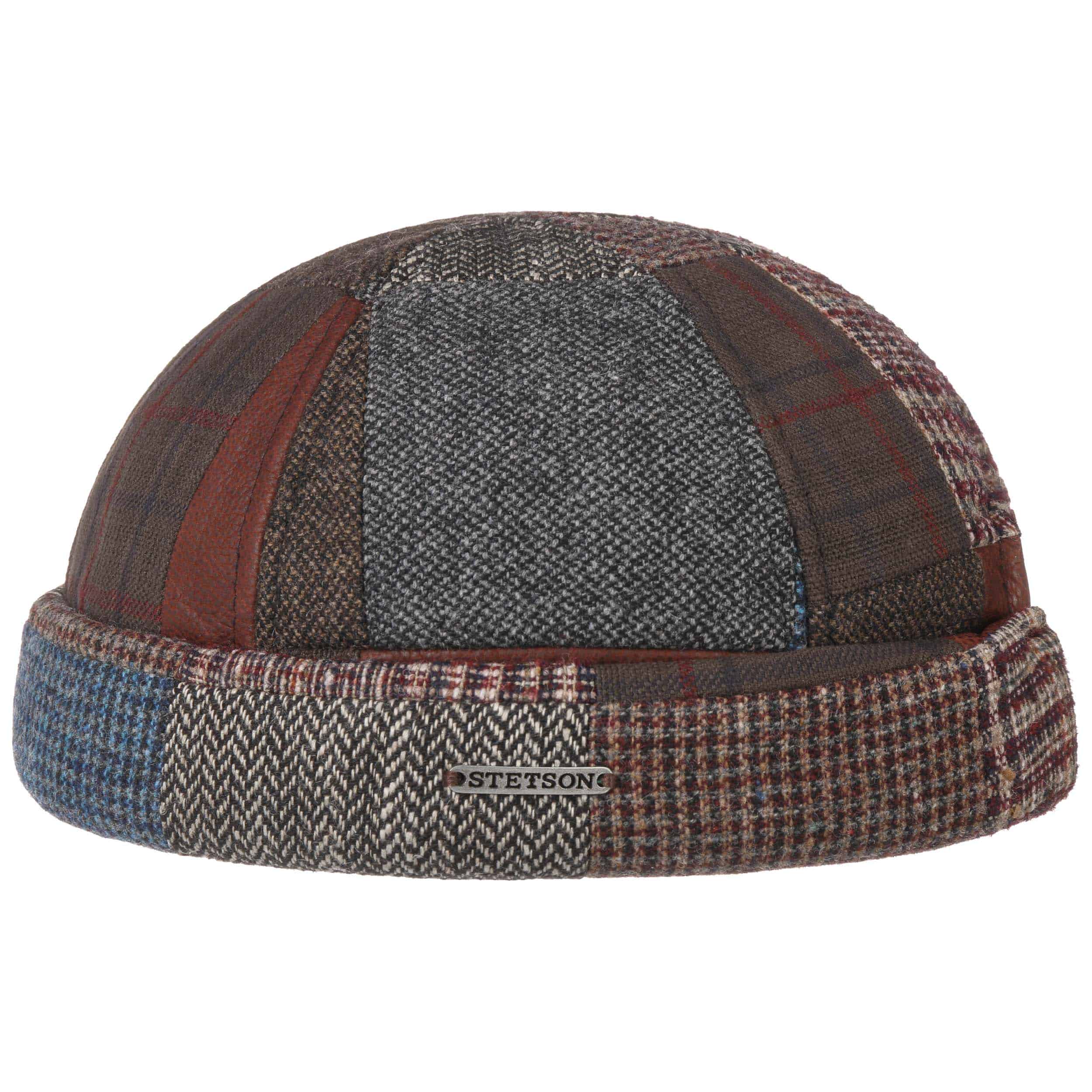 Wool Patchwork Docker Hat by Stetson - 69,00